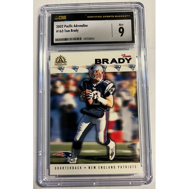 NFL 2002 Pacific Adrenaline Tom Brady Trading Card #163 (CSG 9 ...
