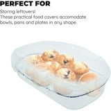 Casewin Reusable Bowl Covers with Elastic, Plastic Food Storage Cover ...