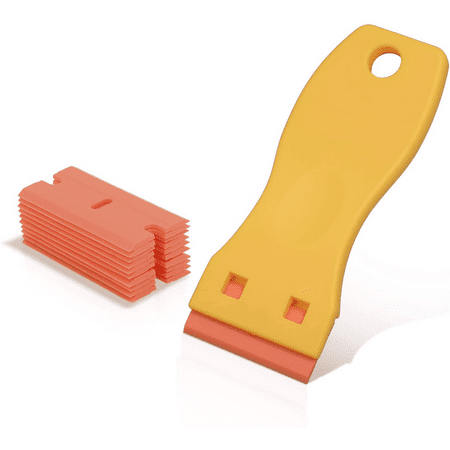 Qianli 1 Plastic Razor Blade Scraper 1.5" Plastic Scraper Tool with 10 ...