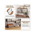 2-Tier Console Table, 35.5" Narrow Entryway Table W/Irregular Storage ...