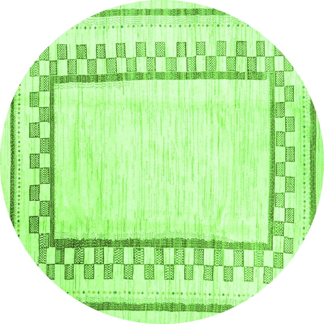 Ahgly Company Indoor Round Solid Green Modern Area Rugs, 6' Round ...