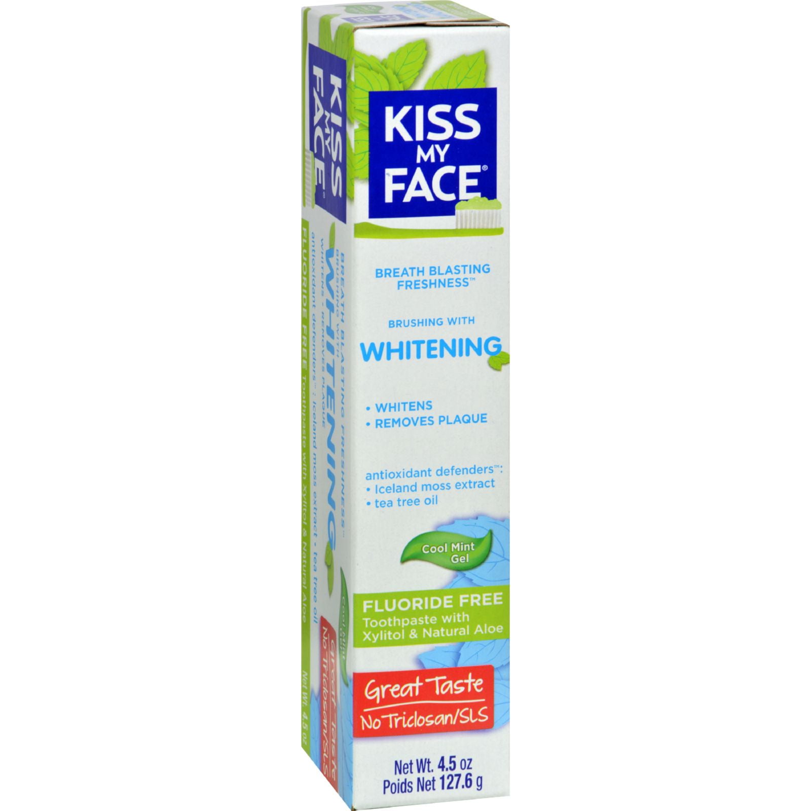 Kiss My Face Toothpaste - Whitening - Fluoride Free - Gel - 4.5 Oz ...