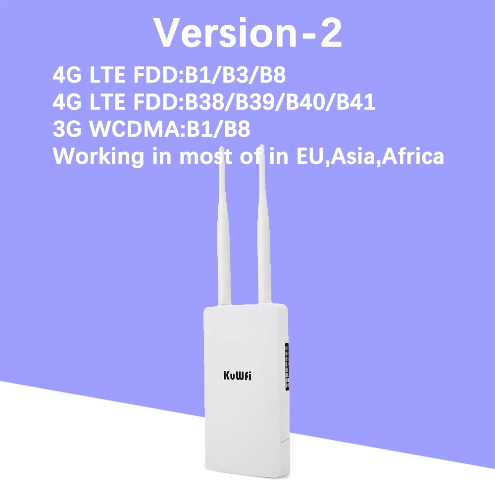 Enrutador WiFi 4G impermeable para exteriores KuWFi, enrutadores CAT4 ...