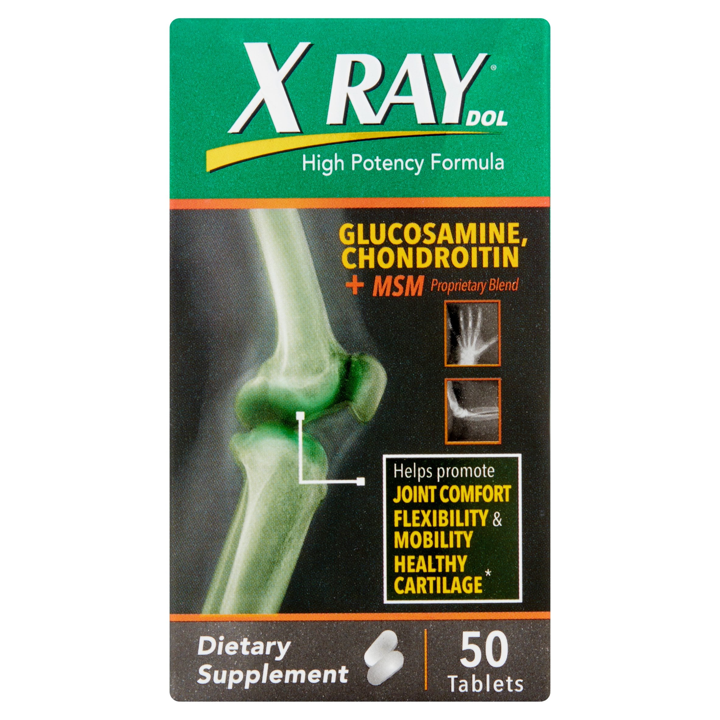 X Ray Dol Glucosamine Chondroitin Tablets, 50 count - Walmart.com ...