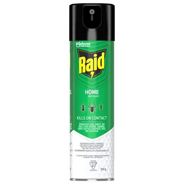 Raid Home Insect Killer, Kills Listed Bugs on Contact, For Indoor and ...