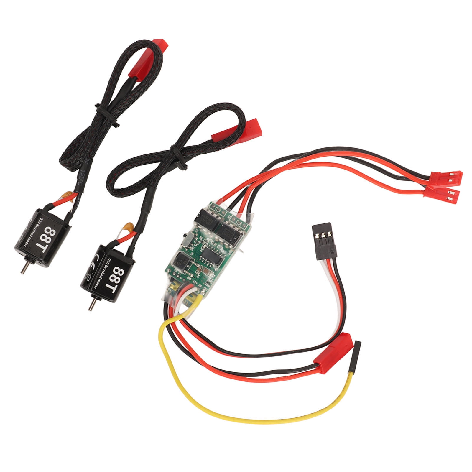 RC Brushed ESC, Adjustable 2 Motors Brushed Electronic Speed Controller Overheating for RC Model ...