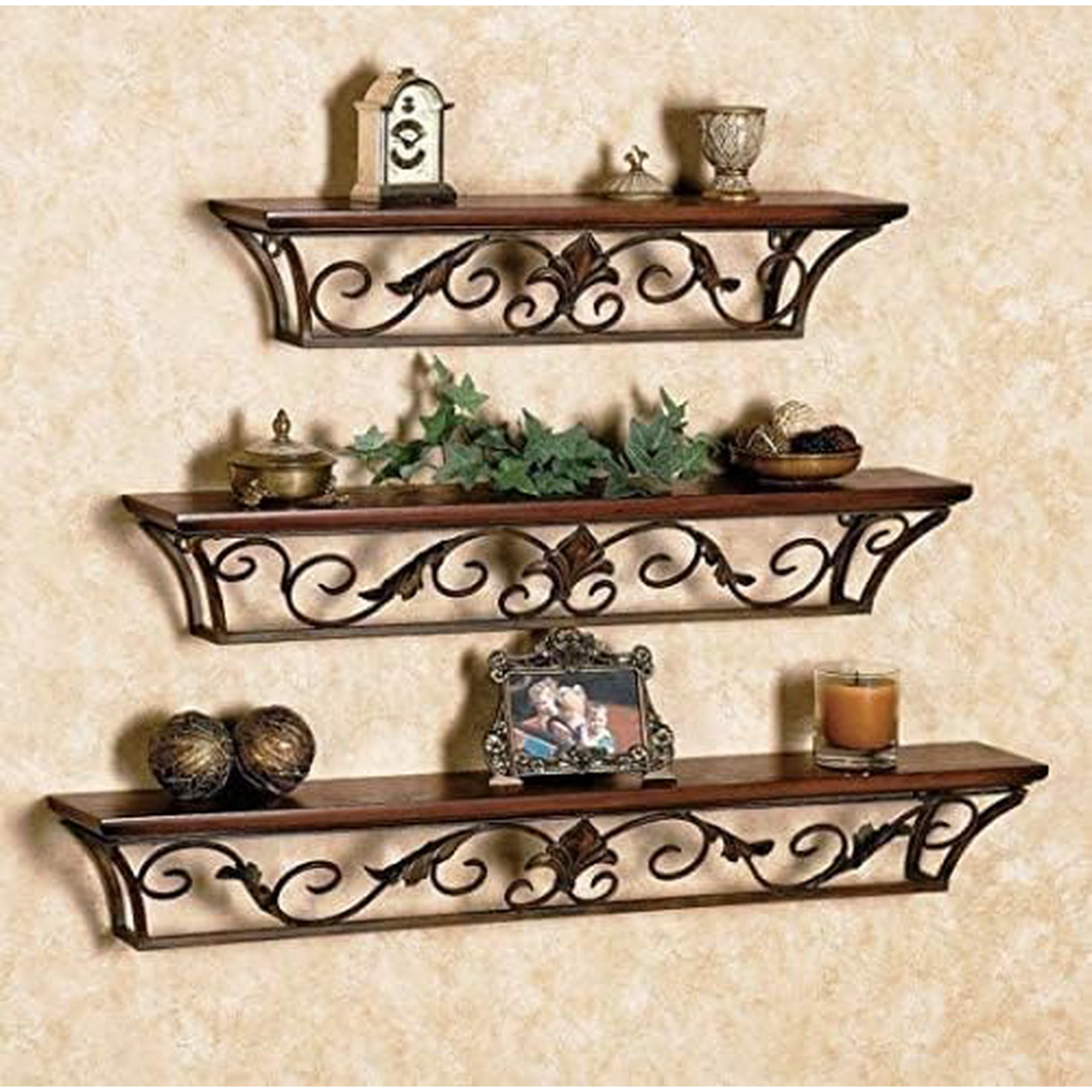 Click here for Ershilou Floating Wall Shelves Set Of 3  Rustic St... prices