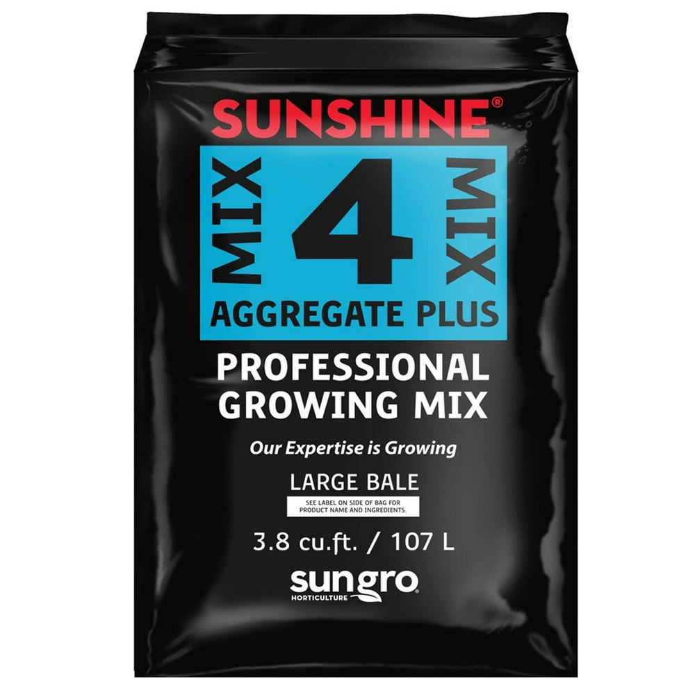 SunGro SUGRMIX4 Sunshine Mix #4 Compressed Professional Growing Mix, 3. ...