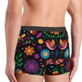 Goofa Colorful Floral2 Printed Men's Boxer Briefs Underwear, Moisture ...