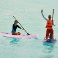 Costway 10'x30'' Inflatable Paddle Board, Pink, Yoga, Fishing, Surfing ...