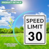 Uxcell Speed Limit 30 MPH Sign 16" x 12" Aluminum Weather Resistant ...