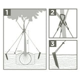 Expert Gardener Tree Stake Kit with Stakes, Vinyl Rope and Protective ...