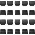 20-Pack Tubing End Caps, 1.26 x Inch Plastic Square Hole Plugs Inserts ...