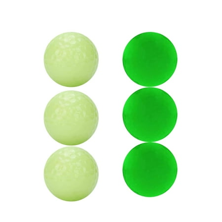6 Pieces Luminous Night Golf Ball Fluorescent Golf Ball Glowing in The ...