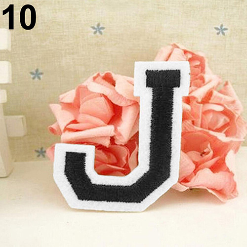 Farfi Cloth Letter A-Z Embroidered Motif Applique Iron On Patch Sew ...