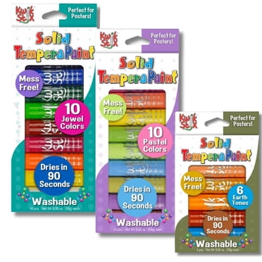 KWIK STICK TEMPERA PAINT, 3.5", ASSORTED COLORS, 24/PACK | Bundle of 10 ...