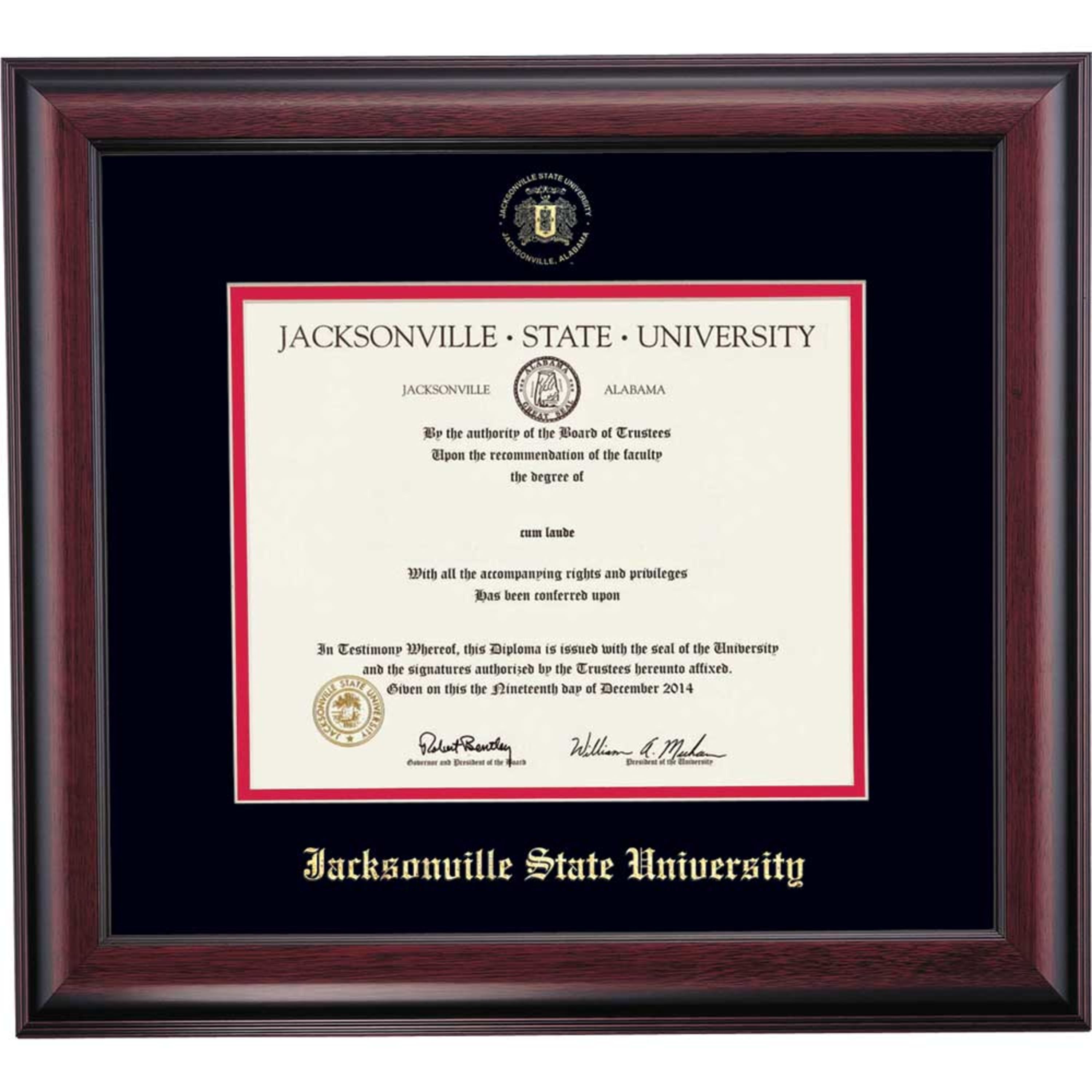 OCM Diploma Frame for Jacksonville State University, 16 OCM Diploma Frame for Jacksonville State University, 16