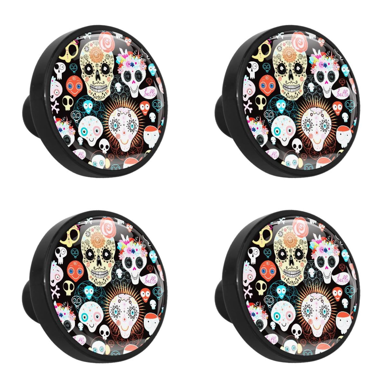 4 Pcs Skull Knobs for Kitchen Cabinet Cupboard Dresser Bookcase Drawer ...