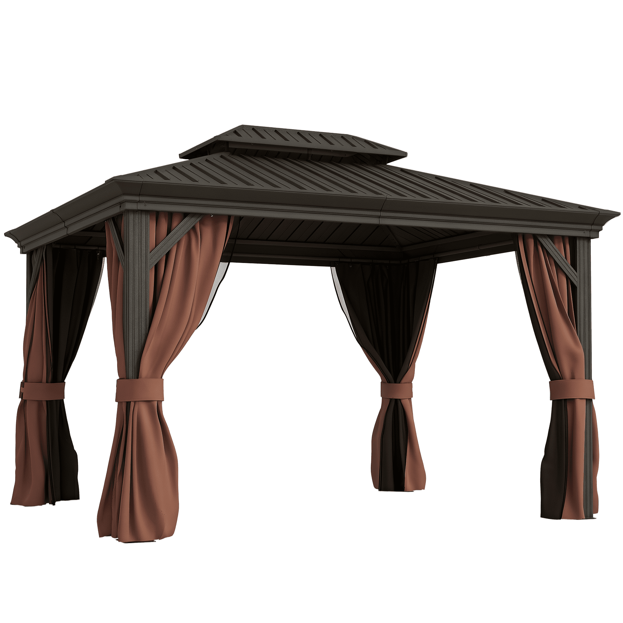 Click here for Outsunny 10 X 12 Outdoor Canopy Gazebo Hardtop Gaz... prices