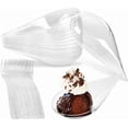 100Ct 4 Inch Tear Drop Mini Appetizer Plates, with Tasting Forks ...
