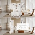 Fionafurn 4-Panel Room Divider 67" Tall Platane Wood Louver Folding ...