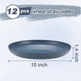 Miaocao 12 Pcs Unbreakable Deep Dinner Plates Set, 10 inch Reusable ...