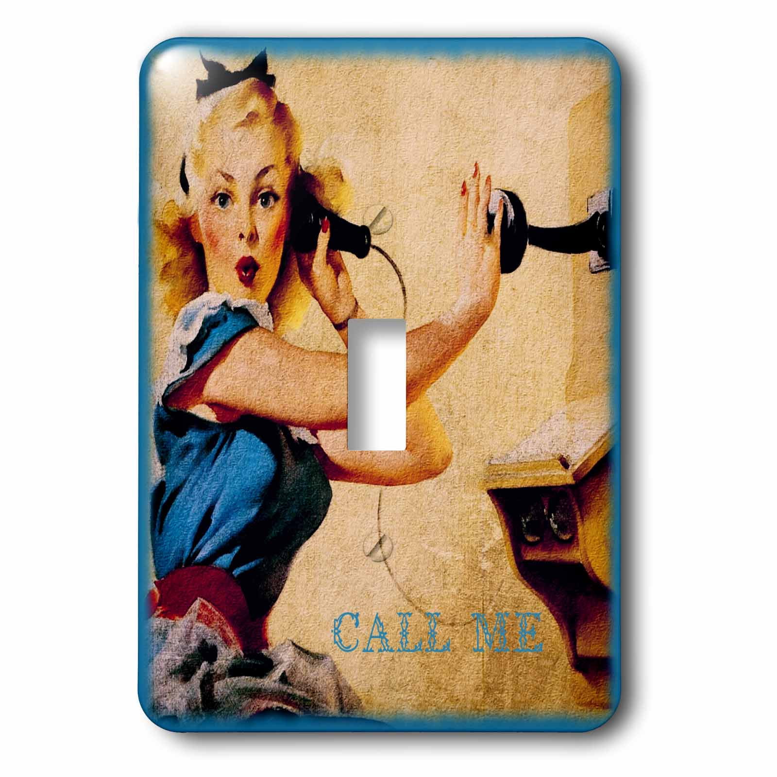 Call Me Vintage Pinup on Phone Digital Art by Angelandspot single ...