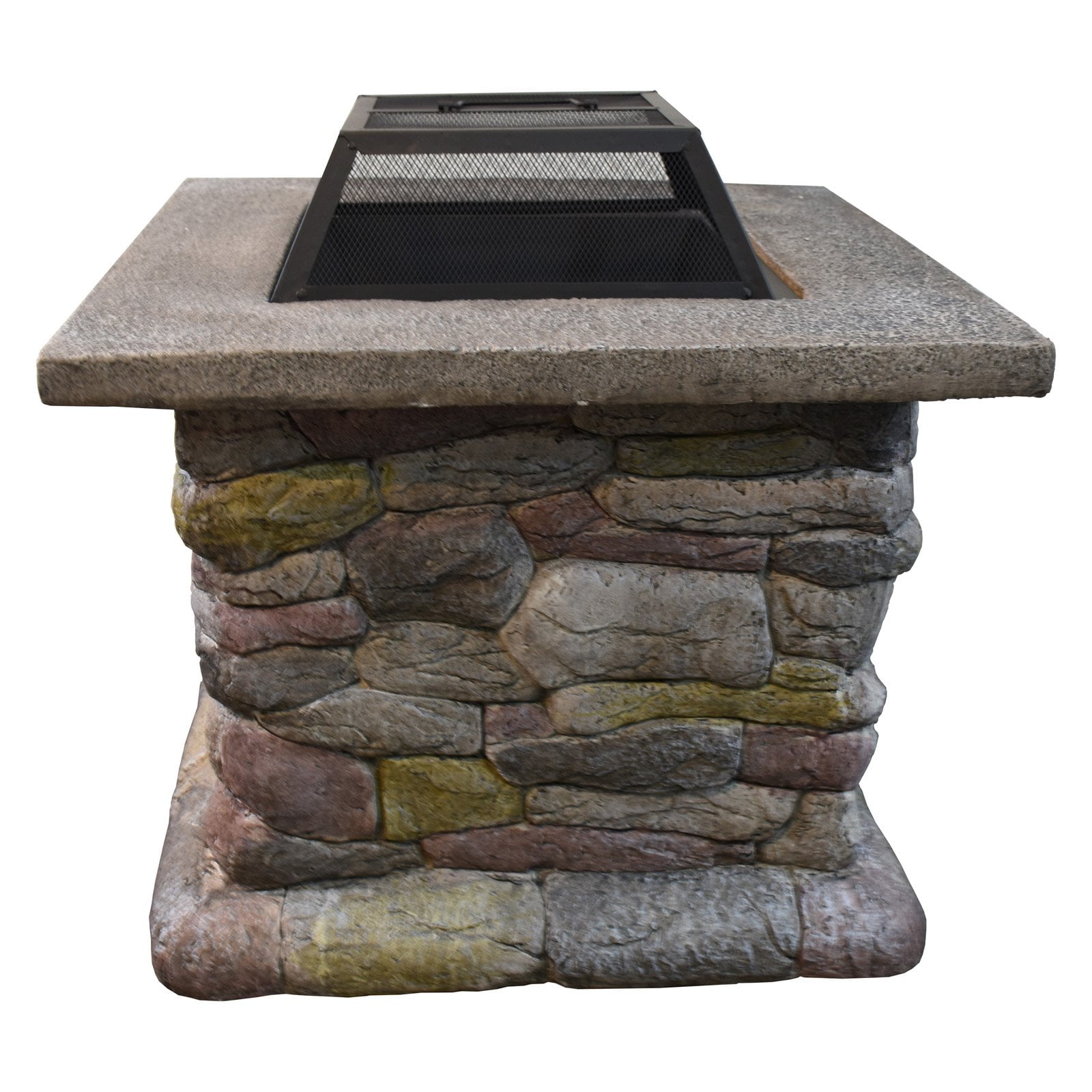 30" Outdoor Fire Pit With Cast Stone - Walmart.com