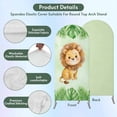 Cute Little Lion Arch Backdrop Cover, 6FT, Green Leaf Tropical Plants ...