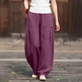 Gunia Linen Pants For Women High Waisted Wide Leg Linen Casual Palazzo ...