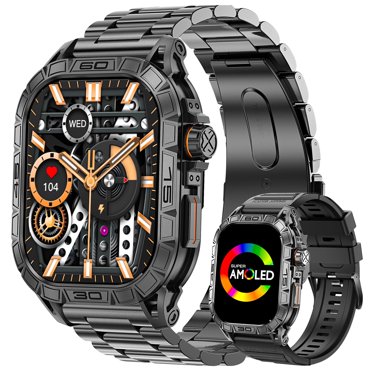 Vowtop Smart Watch for Men, 1.96" HD AMOLED, 10M Waterproof, Rugged ...