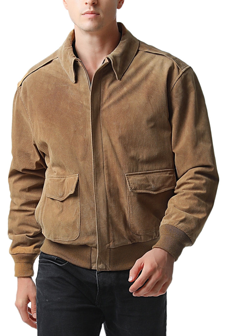 Landing Leathers Men Air Force A-2 Leather Flight Bomber Jacket ...