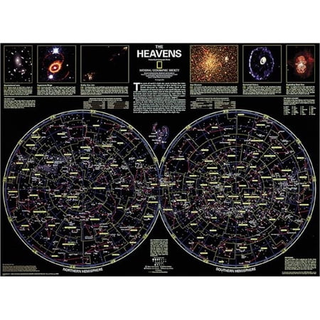 National Geographic RE00620136 Map Of The Heavens - Laminated | Walmart ...