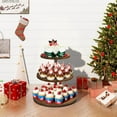 3 Tier Cupcake Stand for 50 Cupcakes, Rotating Wooden Cake Stand ...
