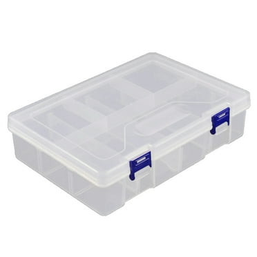 Storage Studios Super Stacker Doc Box-14.5"X10.5"X3.38" Clear/Blue ...