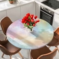 Colorful Ombre Round Tablecloth 45-54 Inch Round Fitted Table Cloth ...