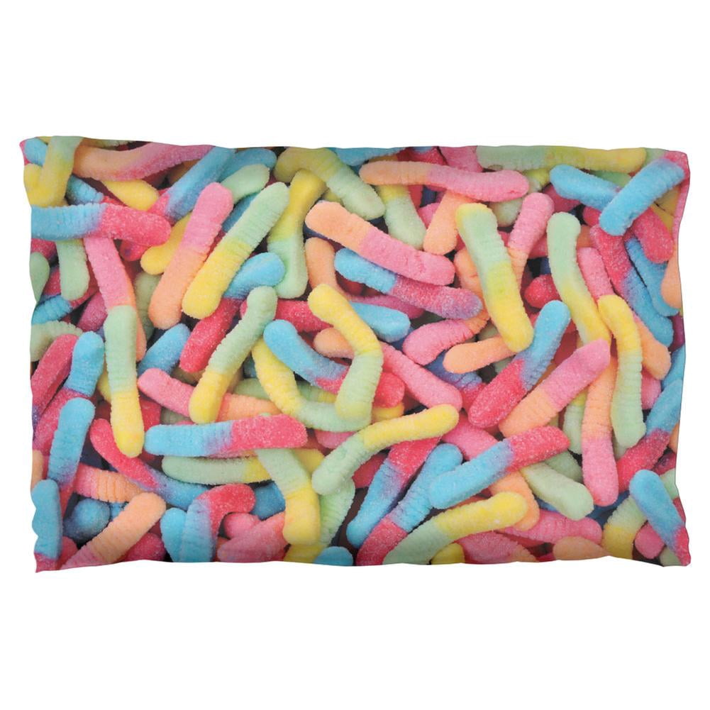 Halloween Sour Gummy Worms Pillow Case - Walmart.com
