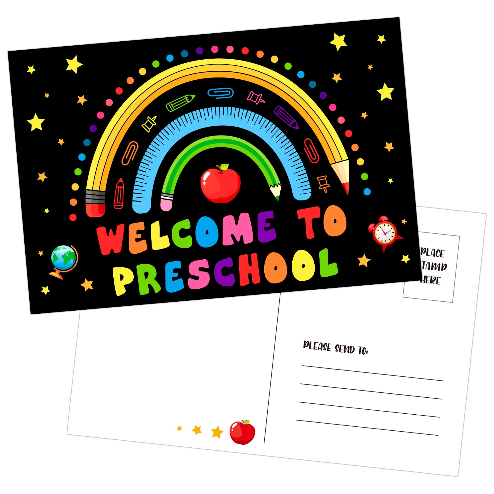 WaaHome 30PCS Welcome to Preschool Postcards for Kids from Teacher Back ...