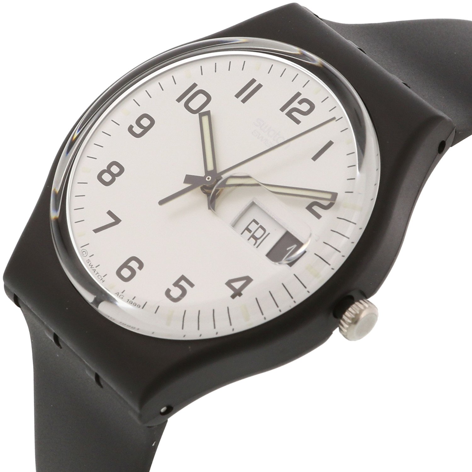 Swatch Men's Irony GB743 Black Rubber Swiss Quartz Fashion Watch ...