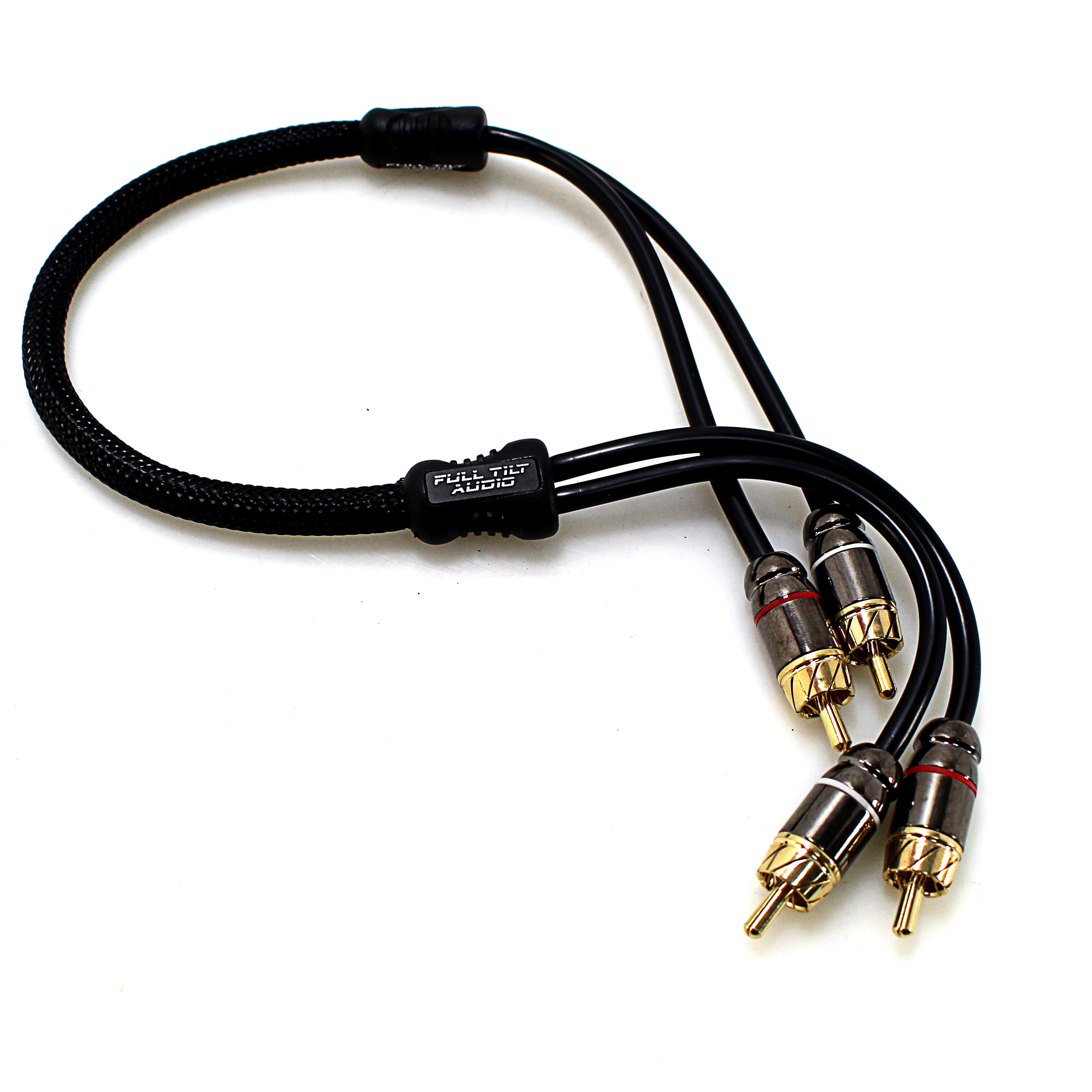 Full Tilt Audio 2 Channel HQ 1.5 Foot Gold Tip RCA Cable FT-RCA1.5-HQ ...