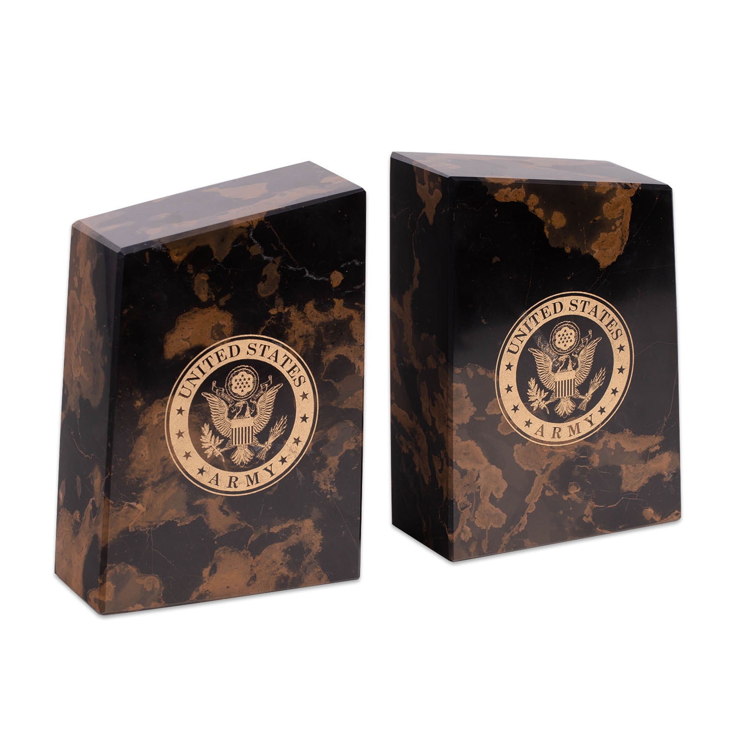 Genuine Marble 6" Tall Pair of Army Bookends - Walmart.com