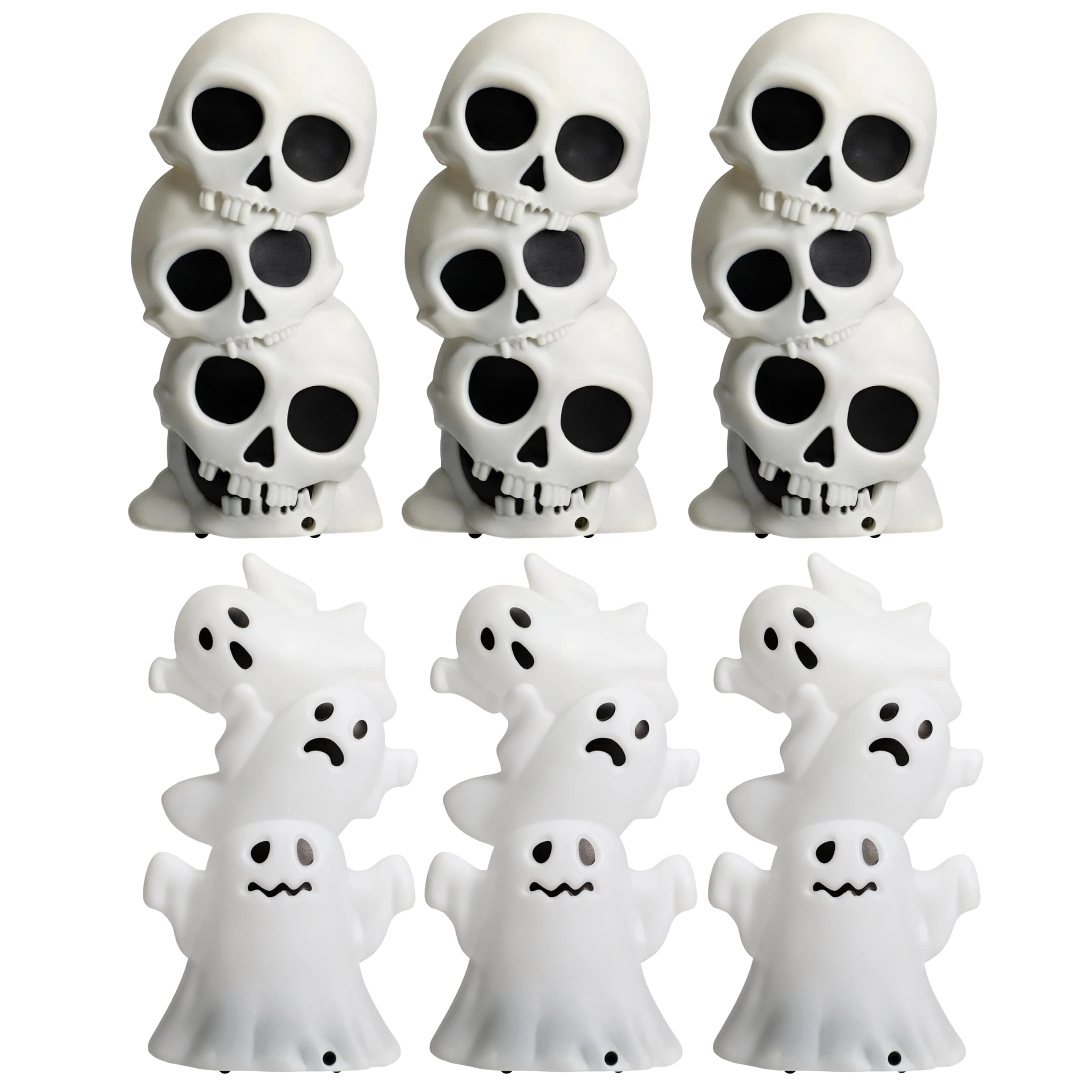 Halloween Battery-Operated LED Light & Sound Stacked Icon Statuettes ...