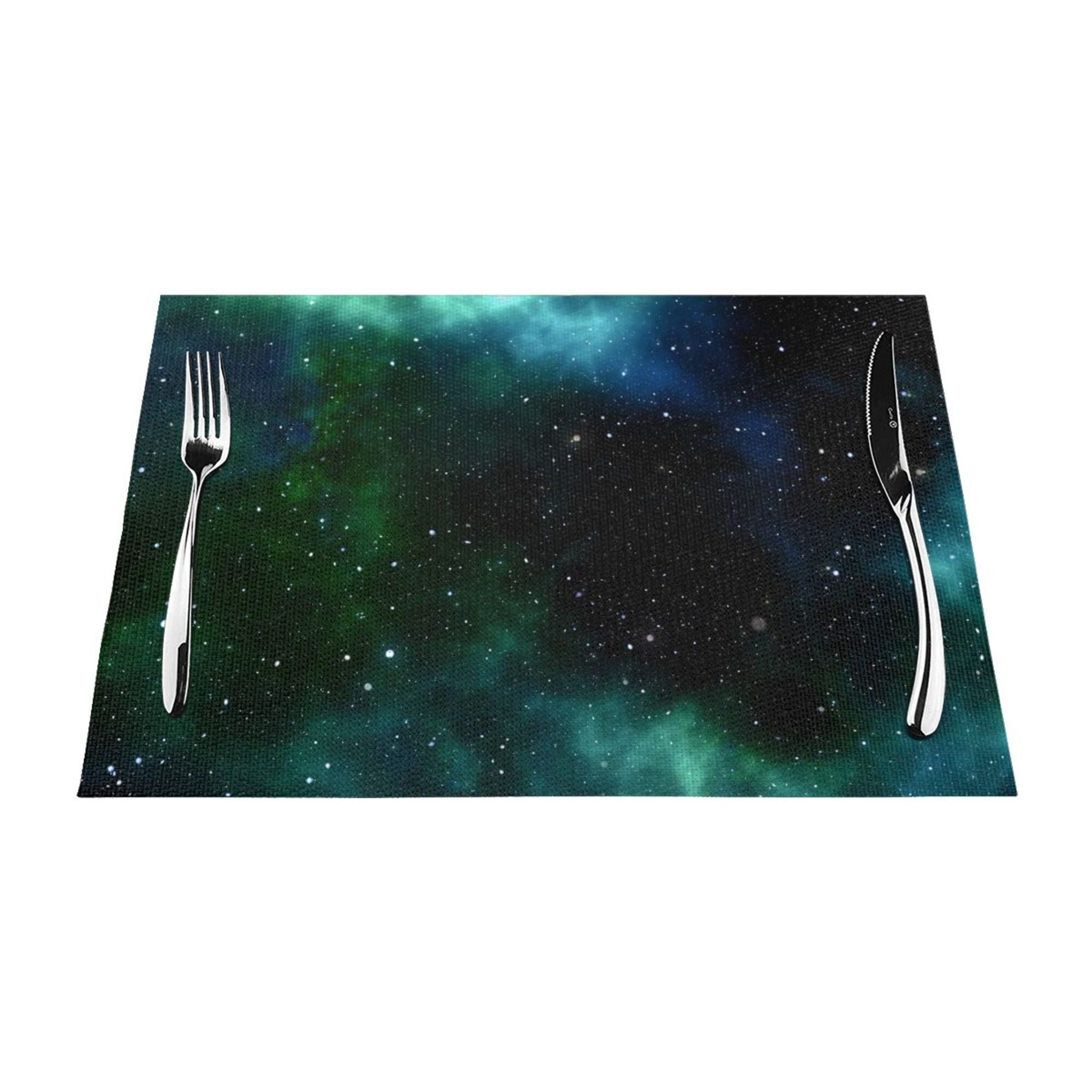 YFYANG Washable Heat-Resistant Placemats, 70% PVC/30% Polyester, Green ...