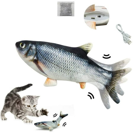 Floppy Fish Cat Toy,Dancing Fish Cat Toy Interactive 11-Inch USB ...