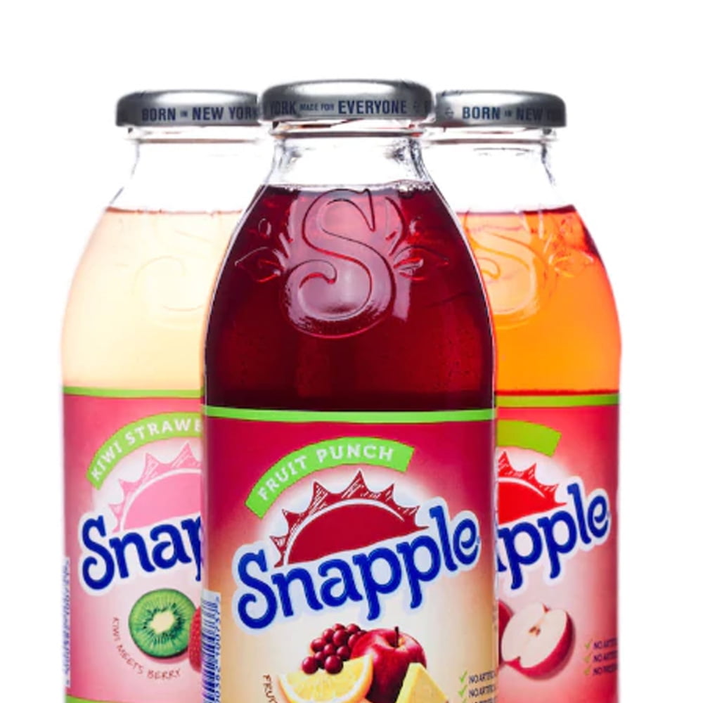 Snapple 16 oz Variety Pack 8, 3 Fruit Punch, 2 Apple, 3 Kiwi Strawberry ...