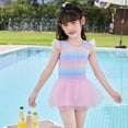Glisme Summer Girls Swimsuit Sparkling Swimsuits With Mesh Skirt For ...