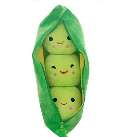 densenon Giant Peas in A Pod Plush Toy Pea Pod Pillow Cute Pea Stuffed ...