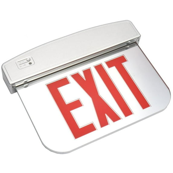 E-Conolight 19924 - E-XEL2RBMA LED Edgelit Exit Sign, Double Face, Red ...
