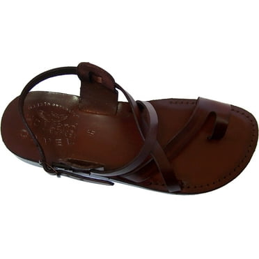 Holy Land Market Genuine Leather Suede Bottom Biblical Sandals (Jesus ...