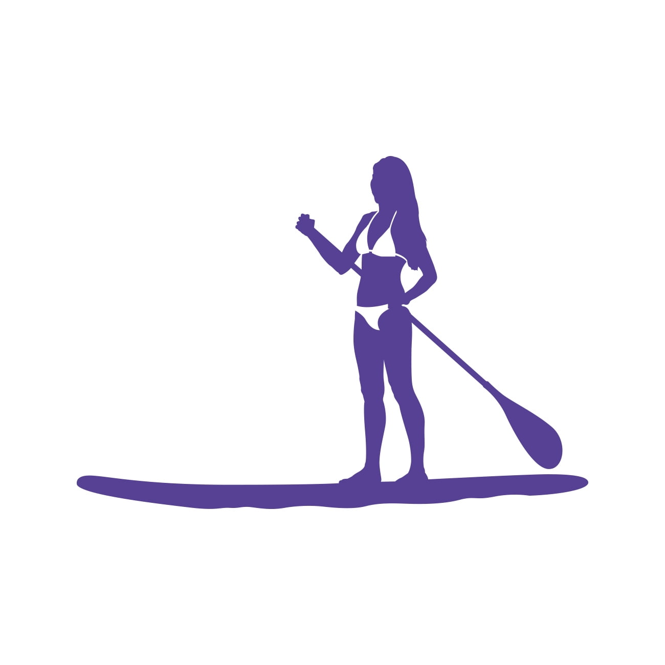 Girl Paddleboarding Sticker Decal Die Cut - Self Adhesive Vinyl ...